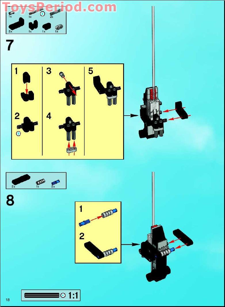 LEGO 7709 Sentai Fortress Instructions and Parts List