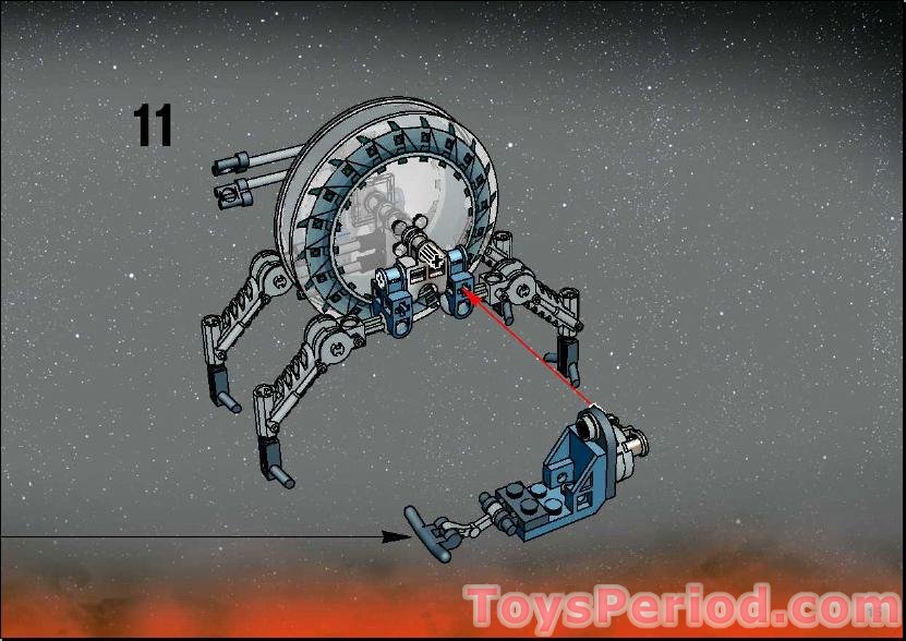 LEGO 7255 General Grievous Chase Instructions and Parts List