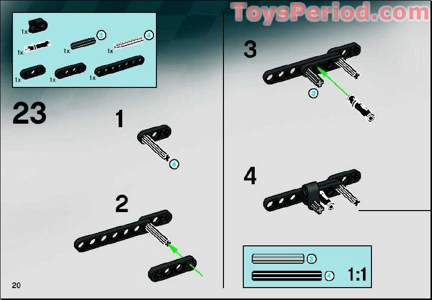 LEGO 8645 Muscle Slammer Bike Instructions and Parts List