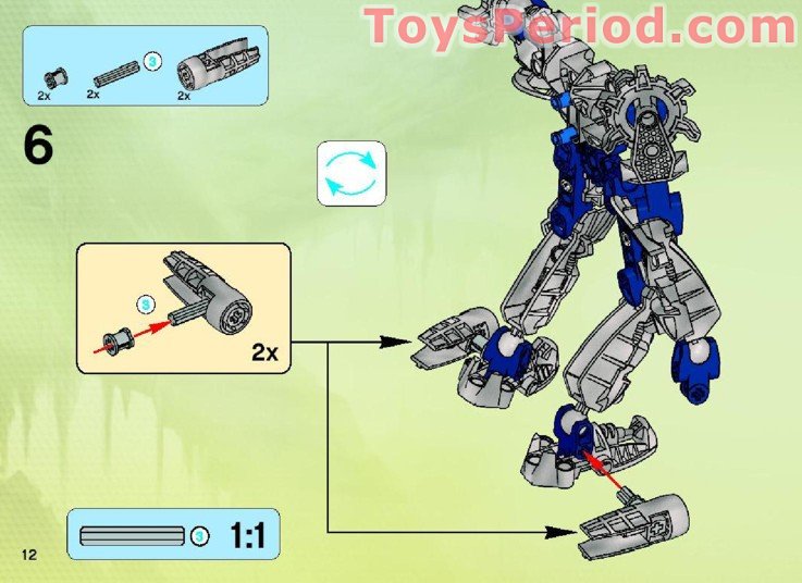 LEGO 8688 Toa Gali Instructions and Parts List