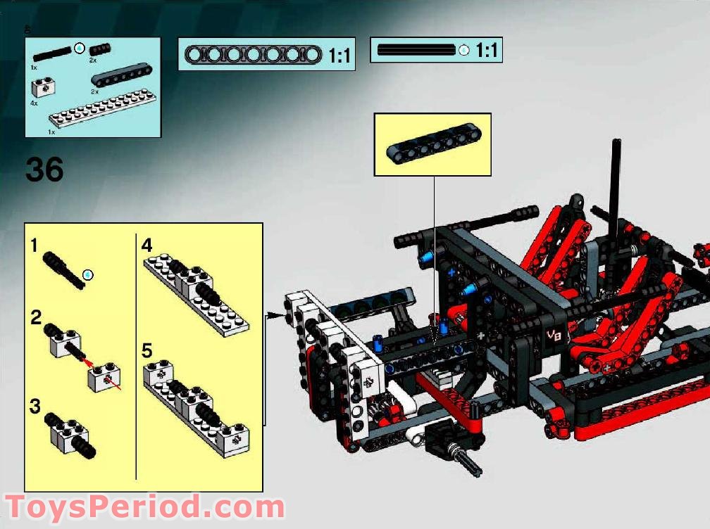 LEGO 8682 Nitro Intimidator Instructions and Parts List