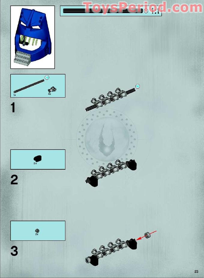 LEGO 8894 Piraka Stronghold Instructions and Parts List