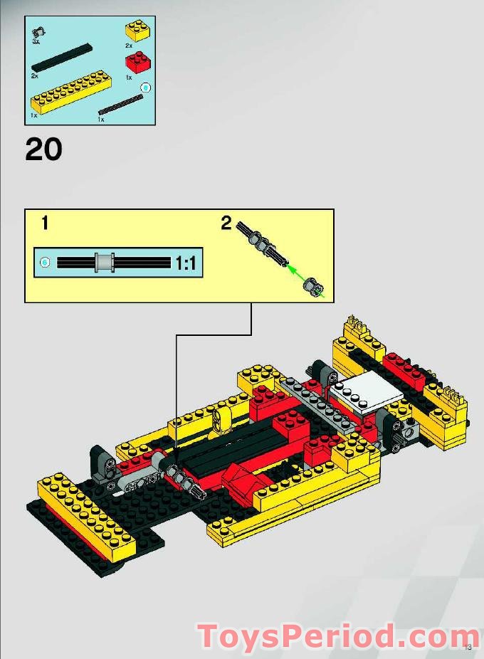 LEGO 8143 Ferrari 1:17 F430 Challenge Set Parts Inventory and ...