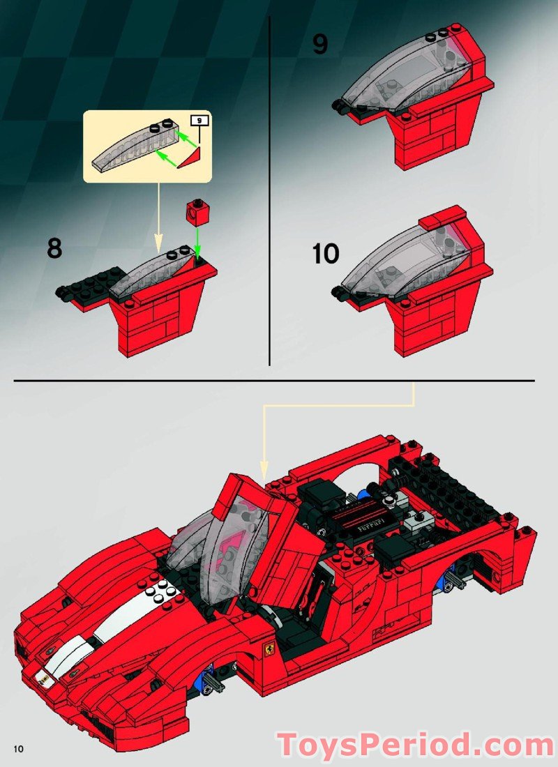 LEGO 8156 Ferrari FXX 1:17 Instructions and Parts List