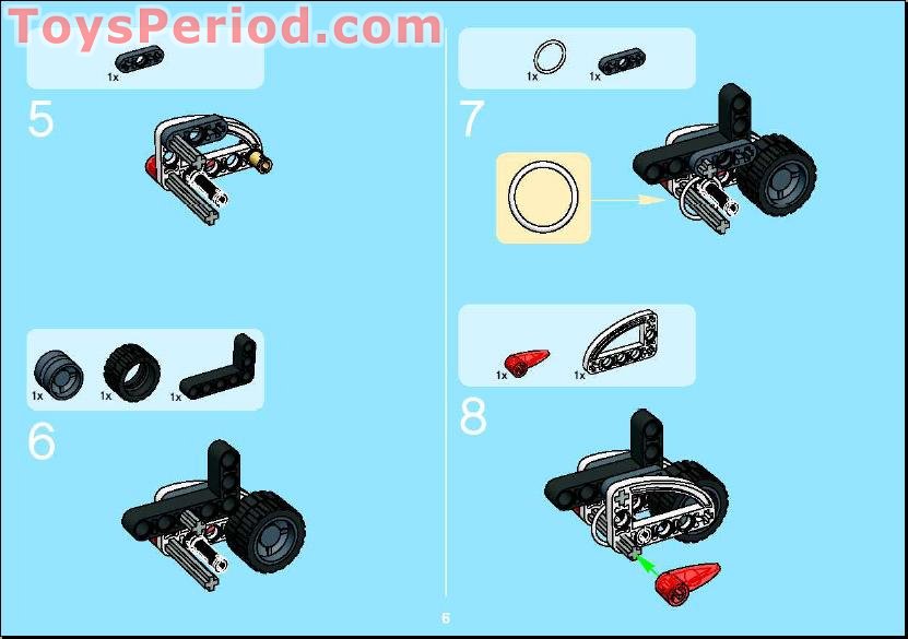 LEGO 8433 Cool Movers Instructions and Parts List