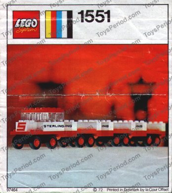 LEGO 1551-2 Sterling Luggage Carrier Instructions and Parts List