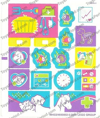 LEGO Sets with Part 3188stk01 Sticker Sheet for Set 3188 - (99433/4650852)