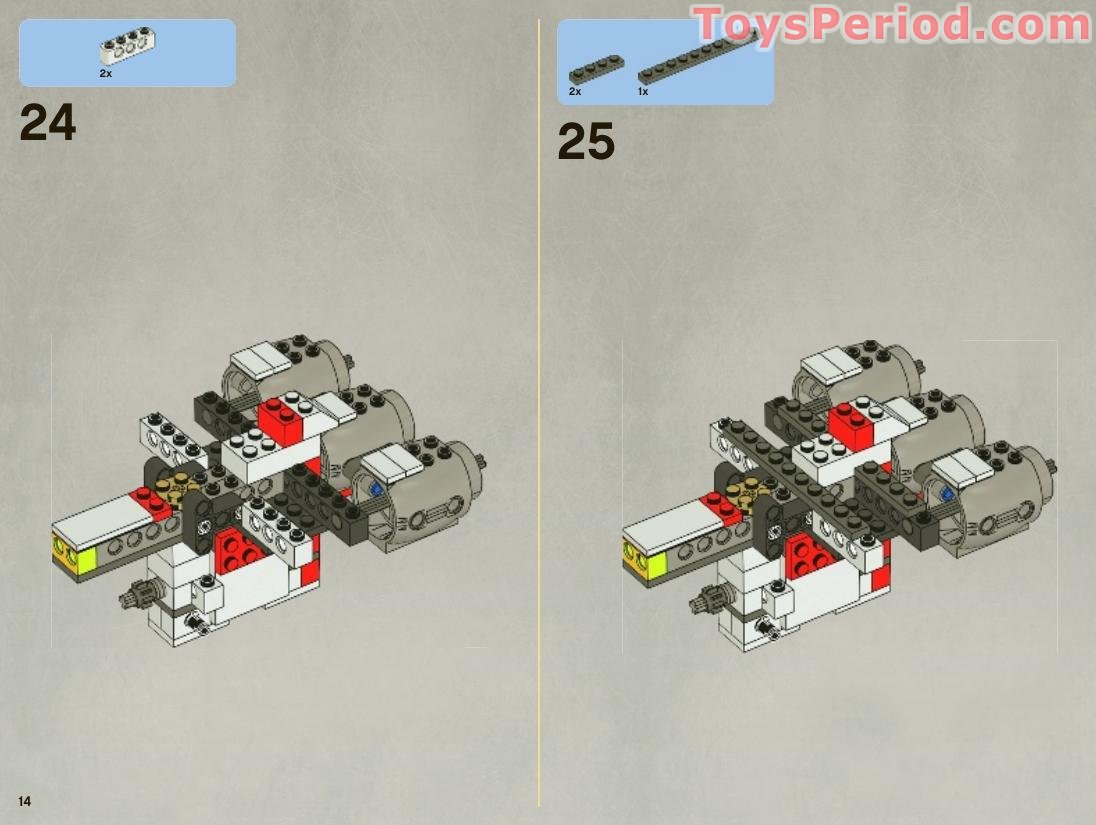 LEGO 7931 T-6 Jedi Shuttle Instructions and Parts List