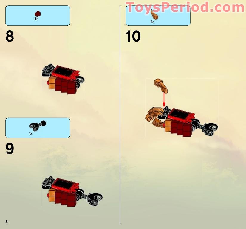 LEGO 9448 Samurai Mech Instructions and Parts List