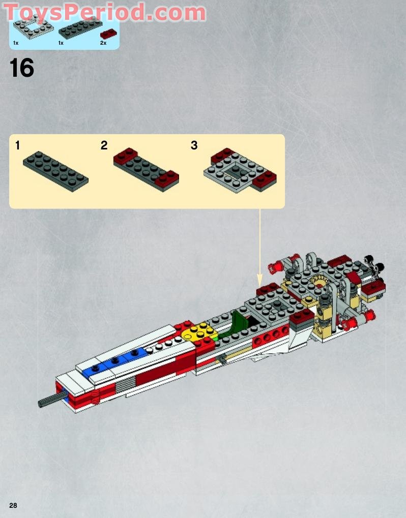 LEGO 9493 X-wing Starfighter Instructions and Parts List