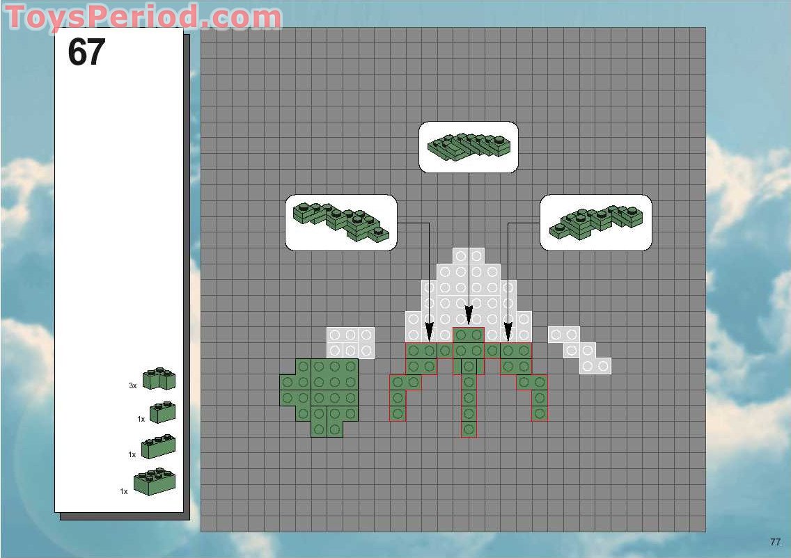 LEGO 3450 Statue of Liberty Sculpture Instructions and Parts List