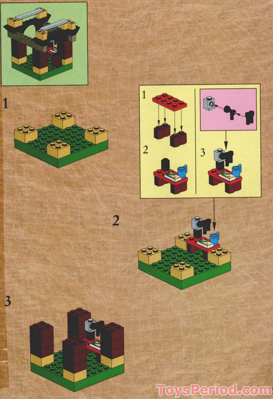 LEGO 5987 Dino Research Compound Instructions and Parts List
