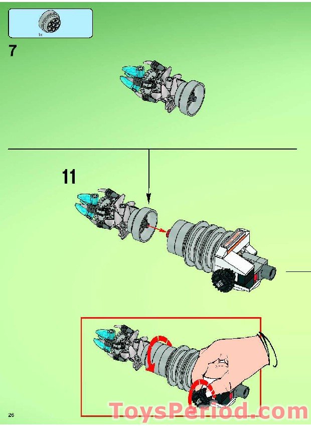 LEGO 7649 MT-201 Ultra-Drill Walker Instructions and Parts List