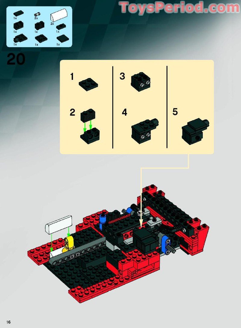 LEGO 8156 Ferrari FXX 1:17 Instructions and Parts List