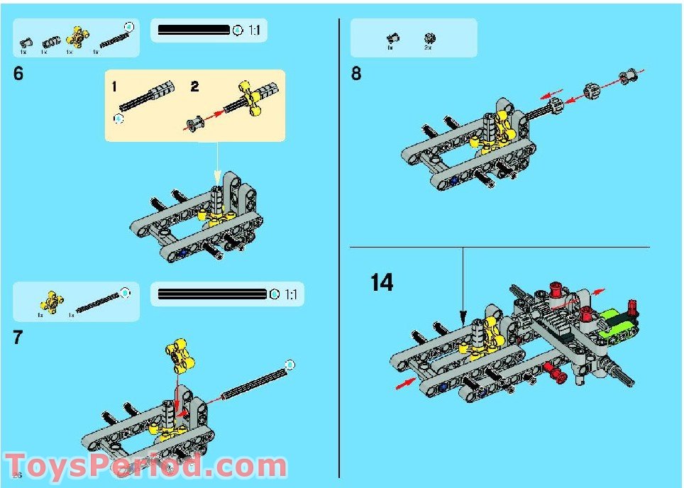 LEGO 8274 Combine Harvester Instructions and Parts List