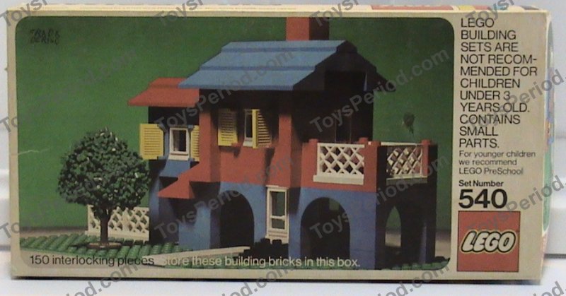 LEGO 540-3 Swiss Villa Instructions and Parts List