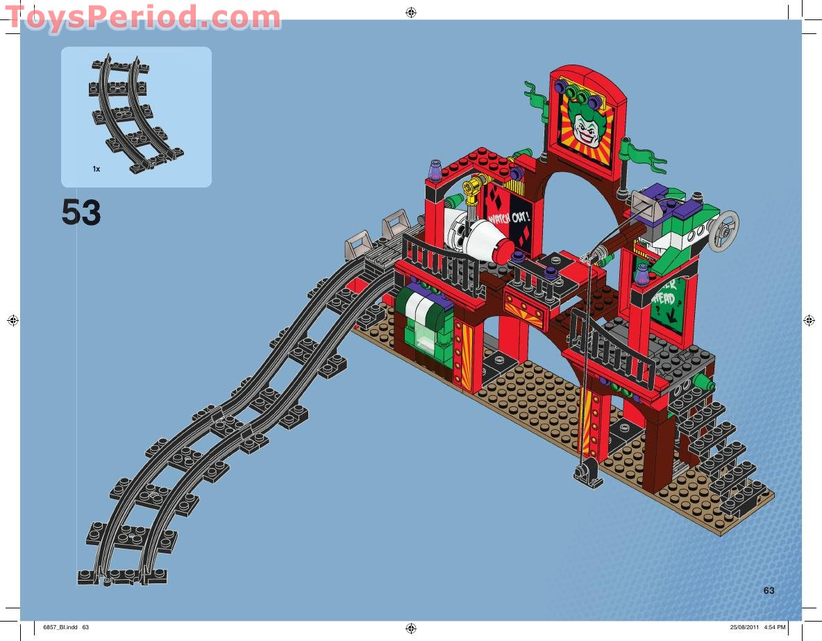LEGO 6857 The Dynamic Duo Funhouse Escape Instructions and Parts List