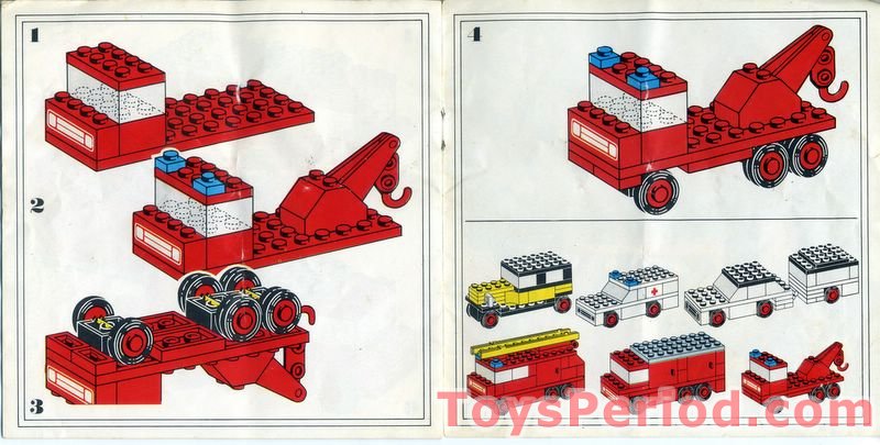LEGO 348-2 Mini-Wheel Car and Truck Set Instructions and Parts List