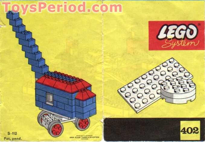 LEGO 402-2 White Turntables Instructions and Parts List