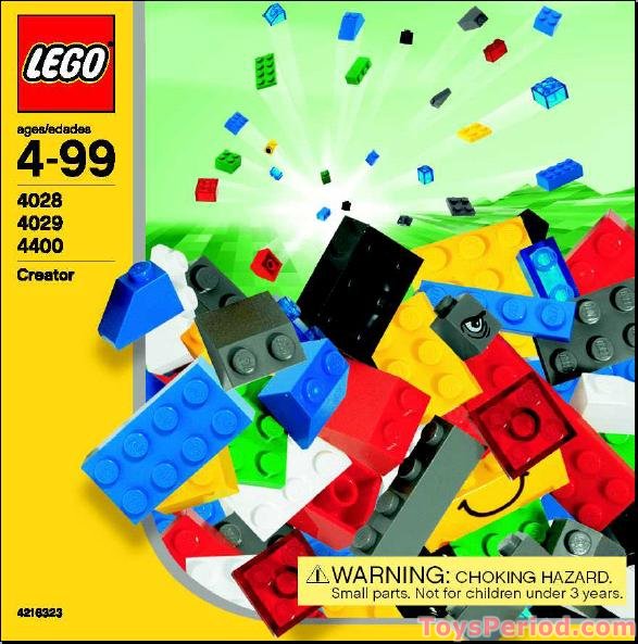 LEGO 4028 World of Bricks Blue Bucket Instructions and Parts List