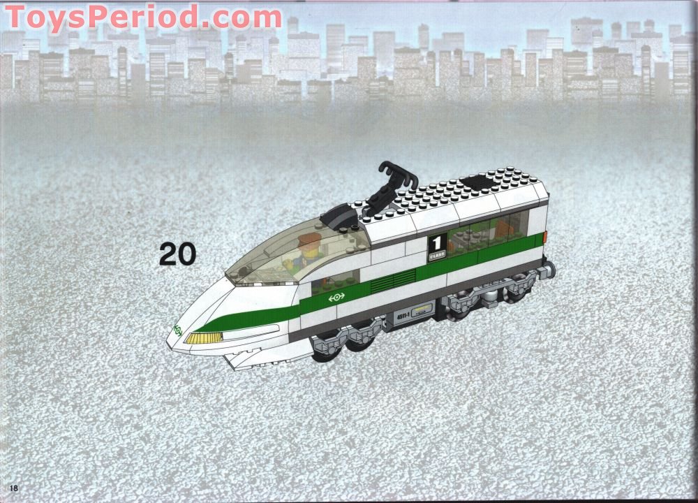 LEGO 4511 High Speed Train Instructions and Parts List
