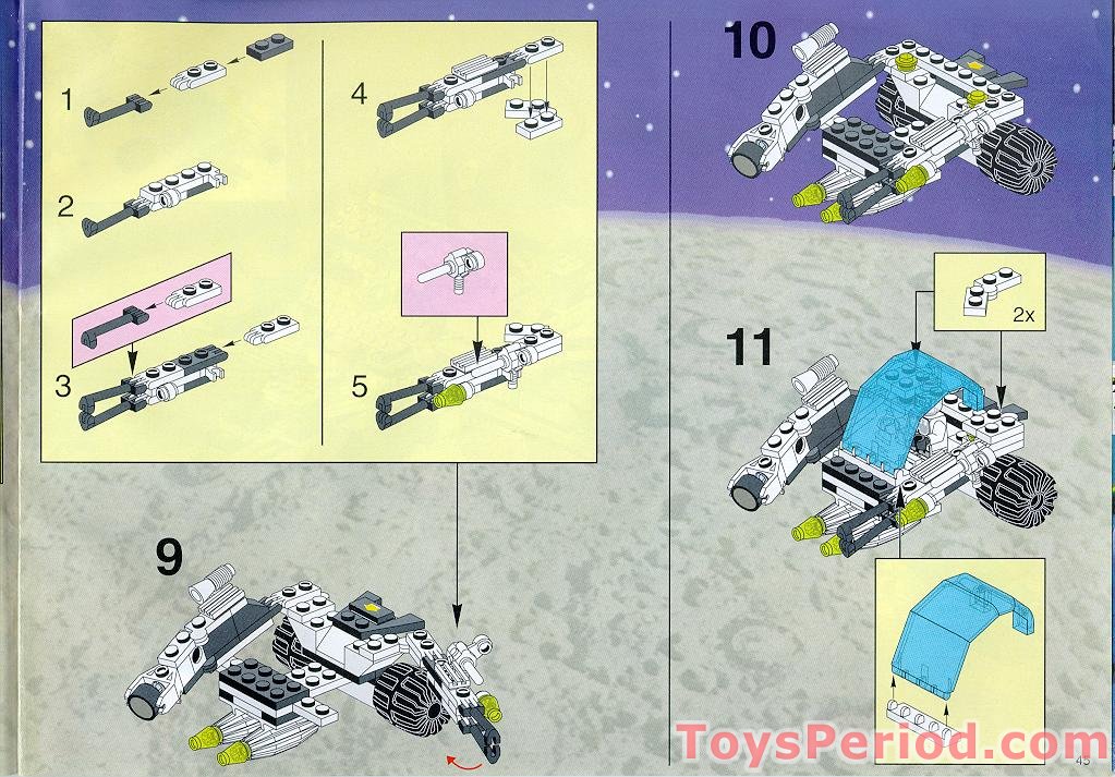 LEGO 6982 Explorien Starship Instructions and Parts List