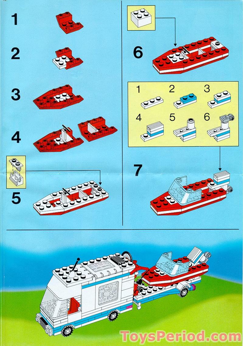 LEGO 6388 Holiday Home with Caravan Instructions and Parts List