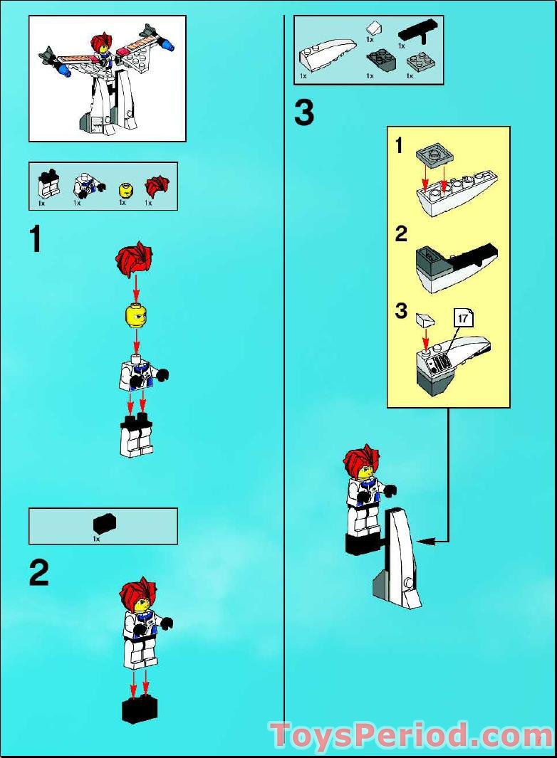 LEGO 7709 Sentai Fortress Instructions and Parts List