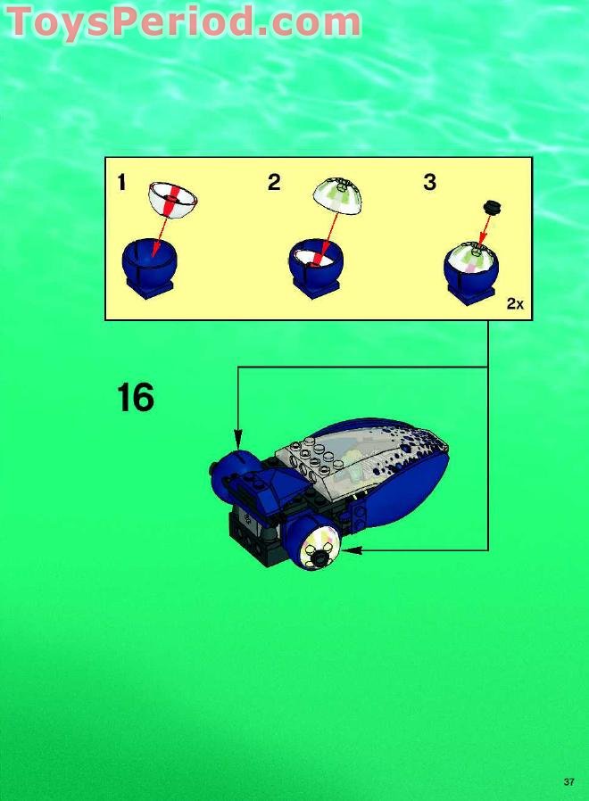 LEGO 7775 Aquabase Invasion Instructions and Parts List