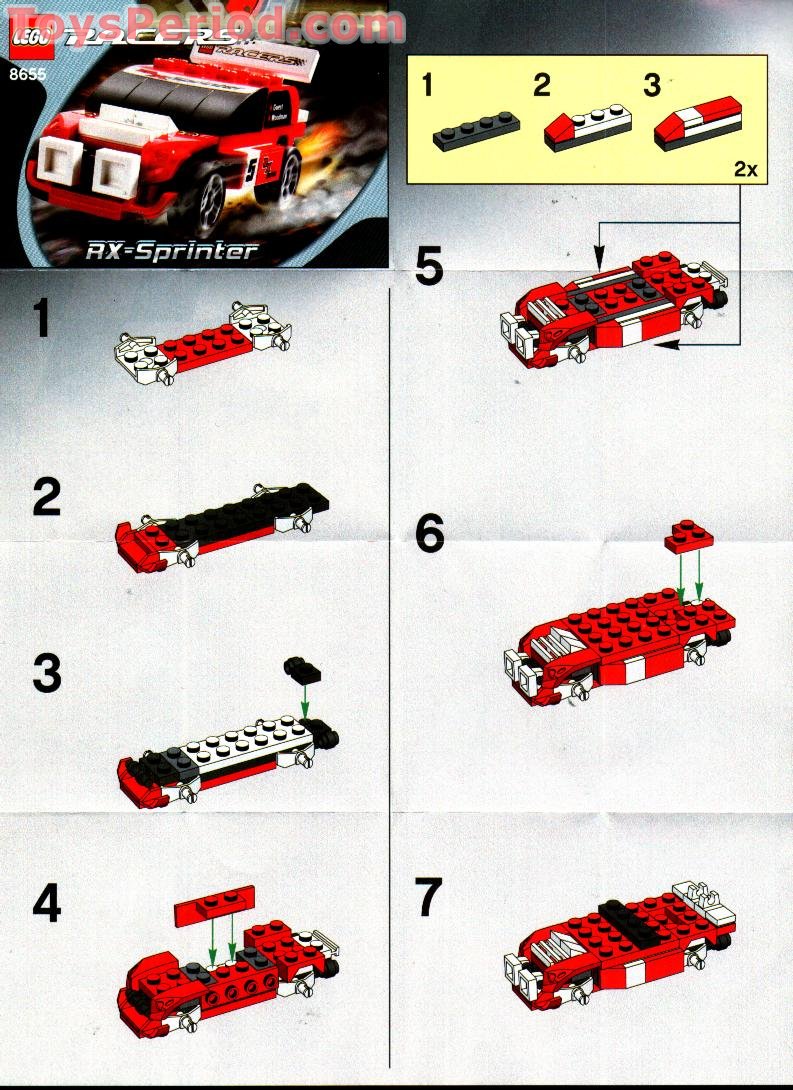 LEGO 8655 Rx-Sprinter Instructions and Parts List