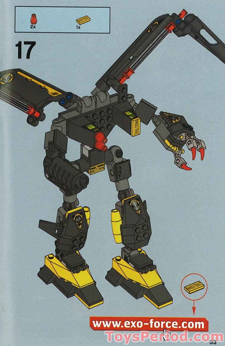 LEGO 8105 Iron Condor Instructions and Parts List