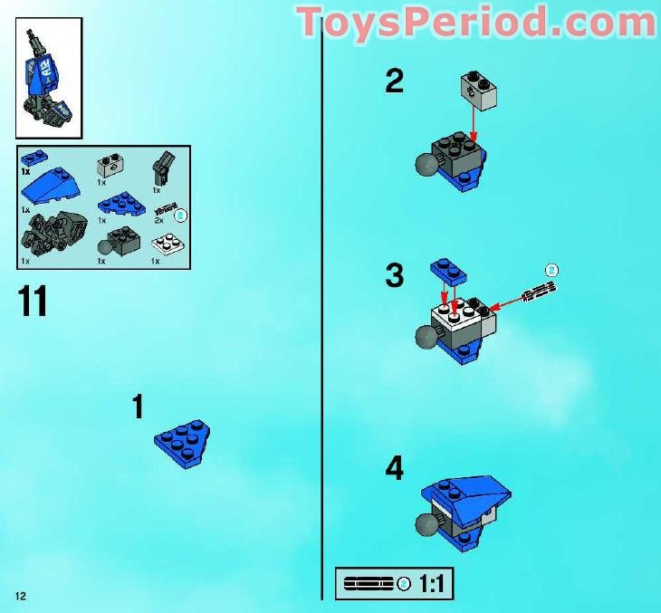 LEGO 8106 Aero Booster Instructions and Parts List