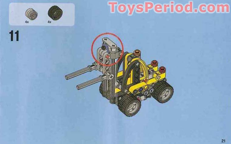 LEGO 8290 Mini Forklift Instructions and Parts List