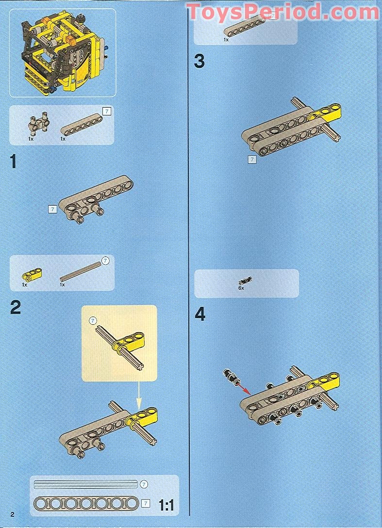 LEGO 8292 Cherry Picker Instructions and Parts List