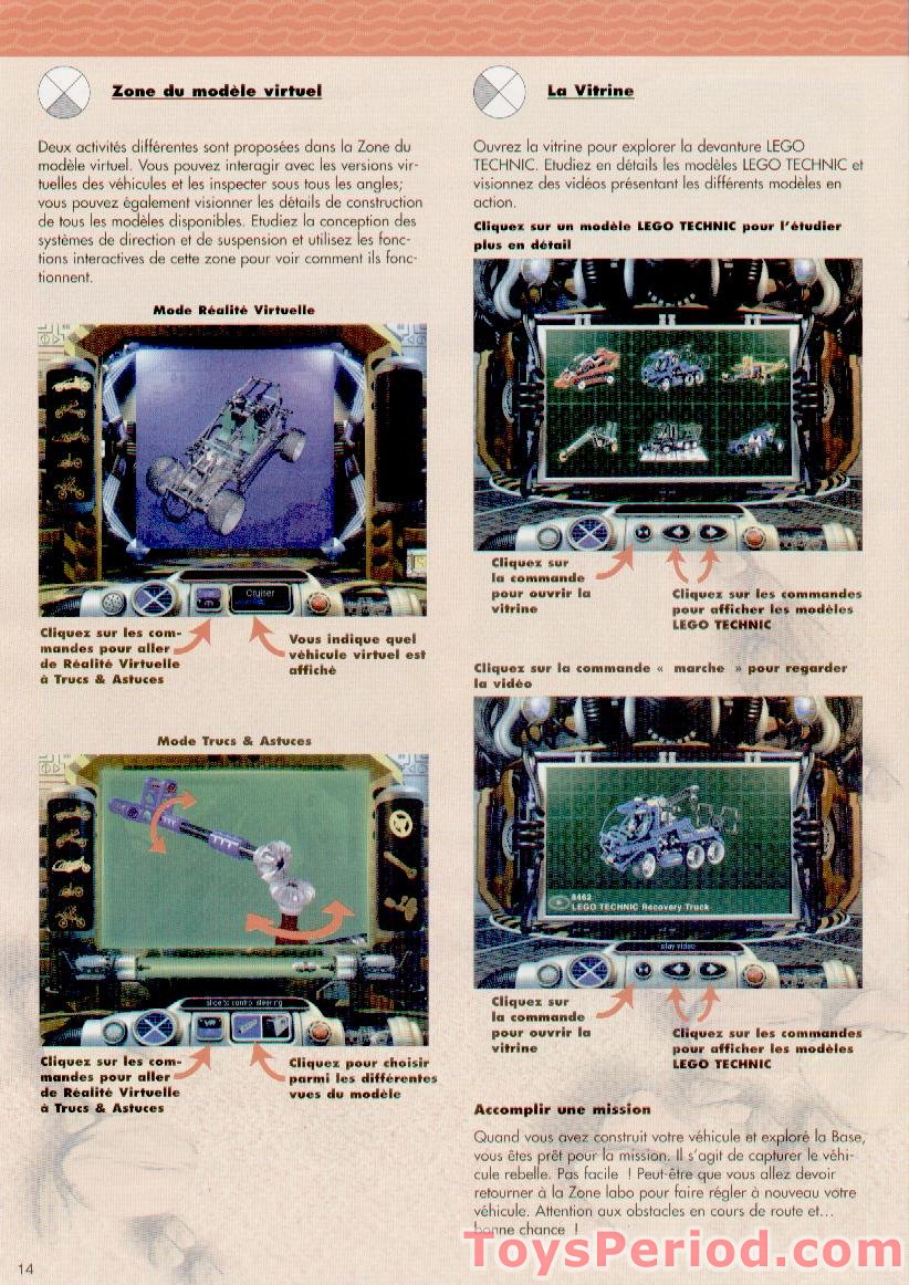 LEGO 8428 Turbo Command Instructions and Parts List