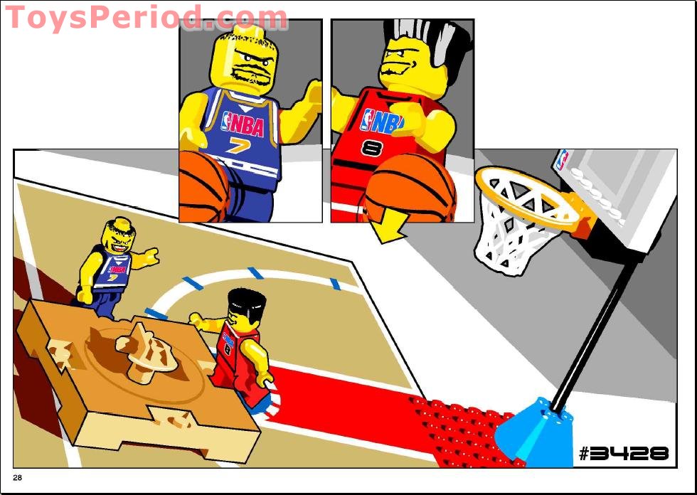 LEGO 3432 NBA Challenge Instructions and Parts List