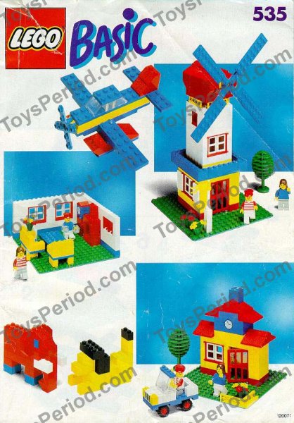 LEGO 535-1 Basic Building Set, 5 Plus Instructions and Parts List