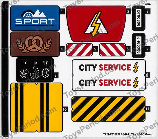 LEGO Sets with Part 60306stk01 Sticker Sheet for Set 60306 - (77294/ ...