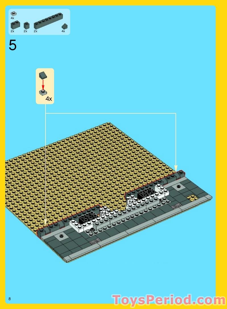 LEGO 10224 Town Hall Instructions and Parts List