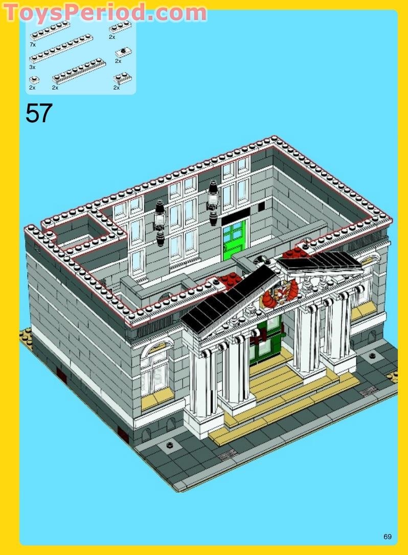 LEGO 10224 Town Hall Instructions and Parts List