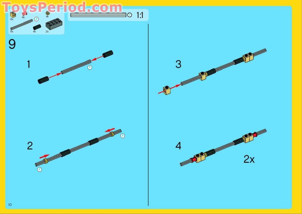 LEGO 10187 Volkswagen Beetle (VW Beetle) Instructions and Parts List