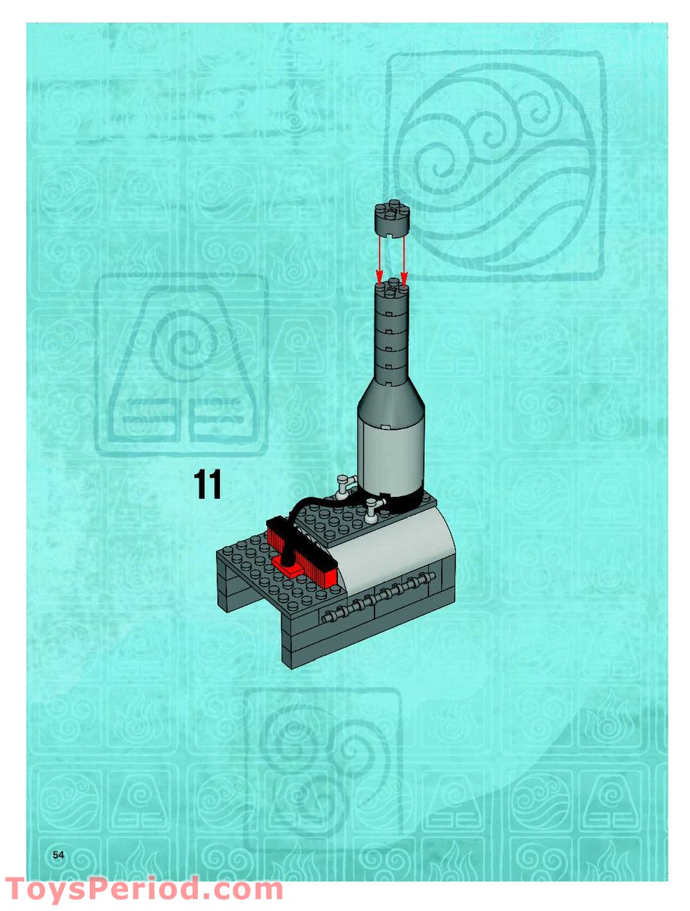 LEGO 3829 Fire Nation Ship Instructions and Parts List