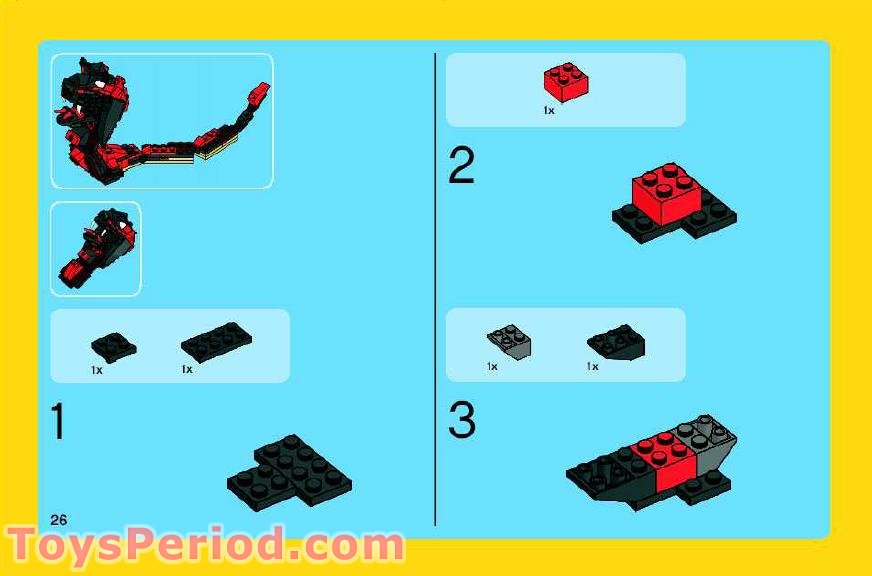 LEGO 4994 Fierce Creatures Instructions and Parts List