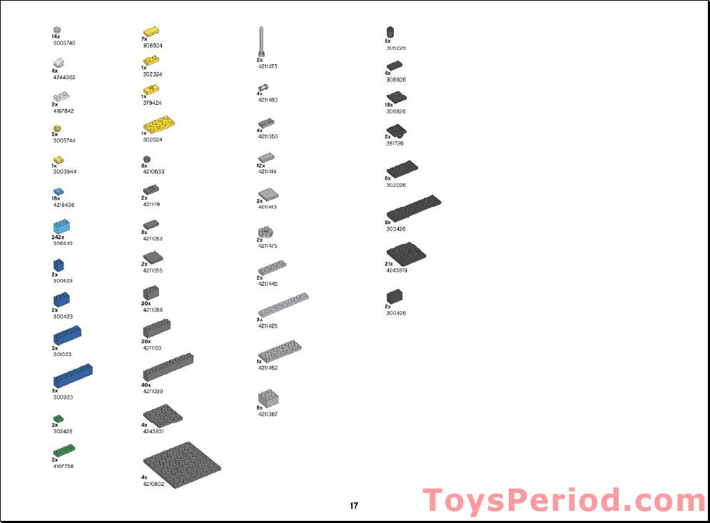 LEGO 5526 Skyline Instructions and Parts List