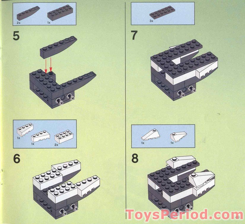 LEGO 7692 MX-71 Recon Dropship Instructions and Parts List