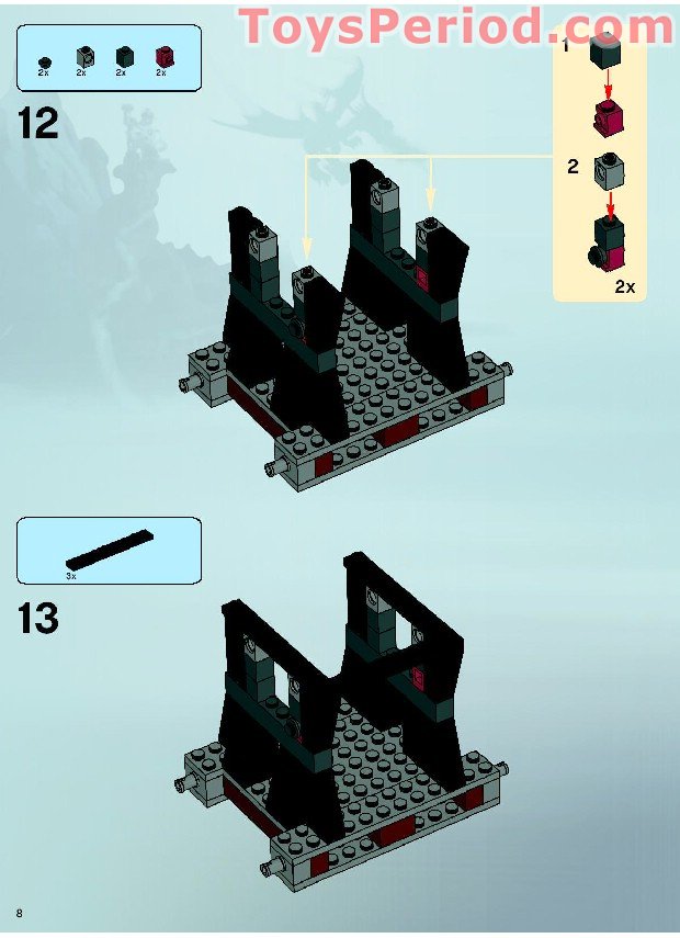 LEGO 7037 Tower Raid Instructions and Parts List