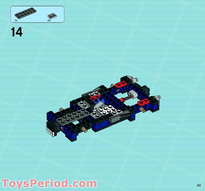 LEGO 8634 Mission 5: Turbocar Chase Instructions and Parts List