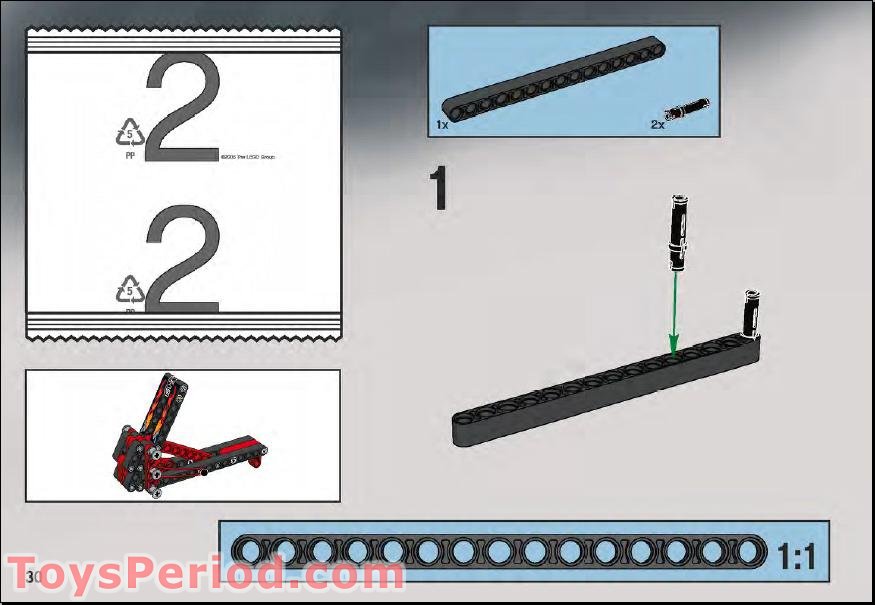 LEGO 8645 Muscle Slammer Bike Instructions and Parts List
