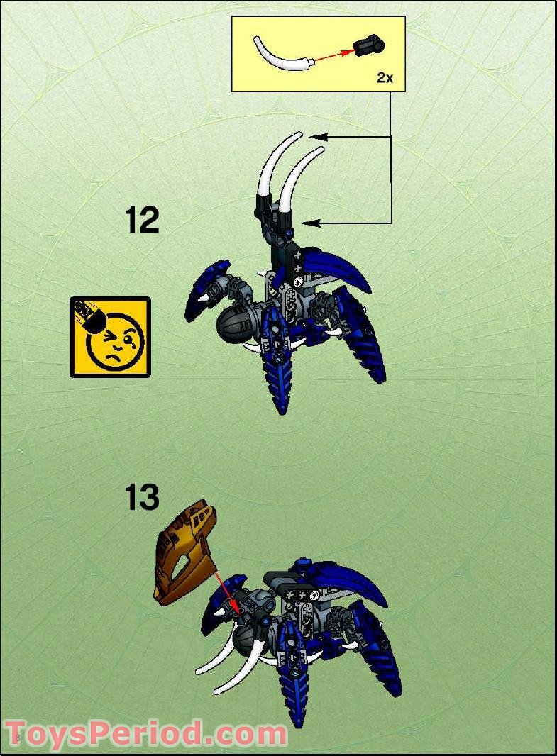 LEGO 8758 Tower of Toa Instructions and Parts List