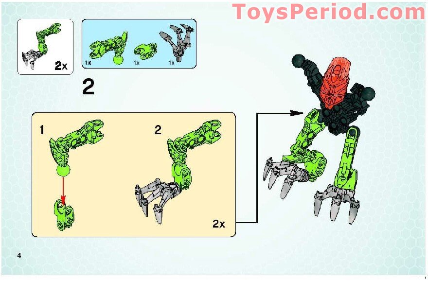 LEGO 8952 Mutran and Vican Instructions and Parts List